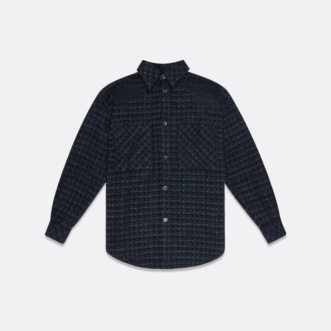 UNISEX OVERSIZED GREEN TWEED SHIRT – Faith Connexion